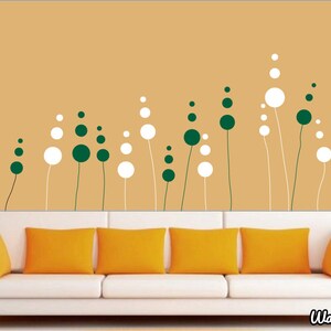 Abstract Wall Stickers - Decorative Flowers Wall Vinyls Living Room - Etsy