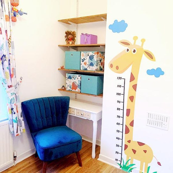 Giraffe Measuring Chart Wall Decal Childrens Wall Vinyl | Etsy
