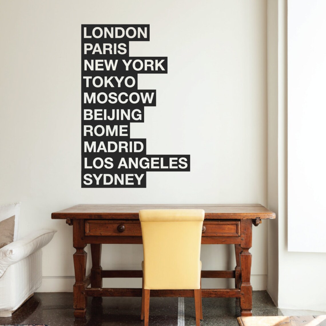 10 Cities of the World Wall Sticker London Wall Stickers | Etsy