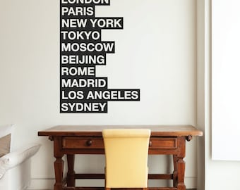 World Cities Stickers - Etsy