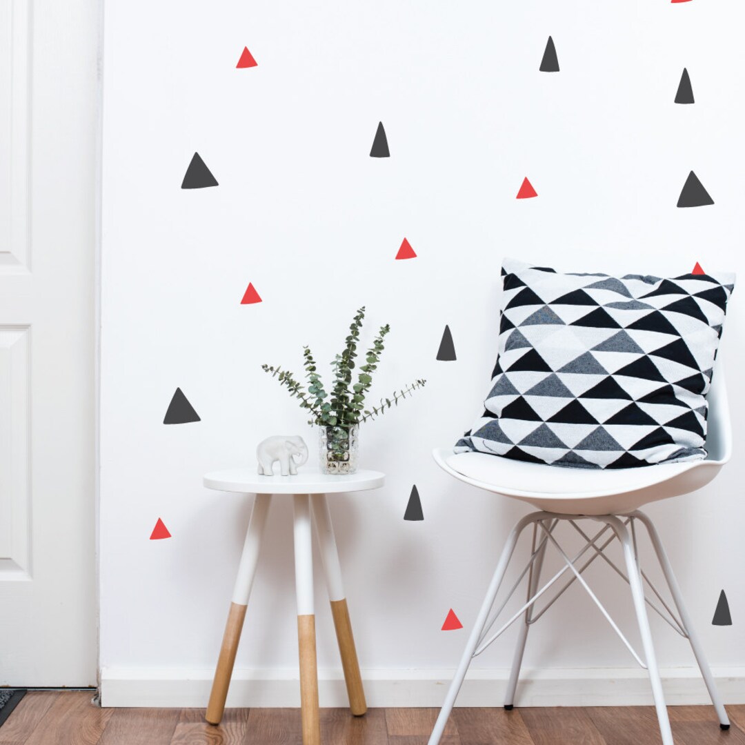 Triangle Wall Decal Set Triangles Decor Vinyl Nursery Wall Stickers - Etsy
