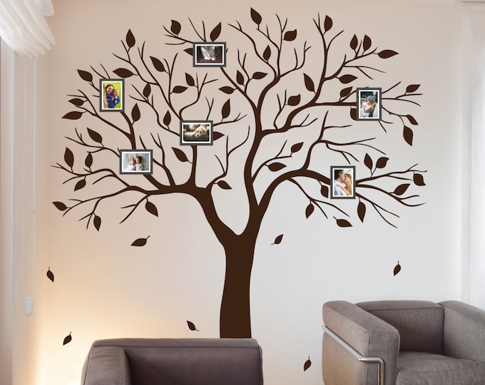 Family Tree Wall Decal Family Photo Wall Sticker Branches - Etsy