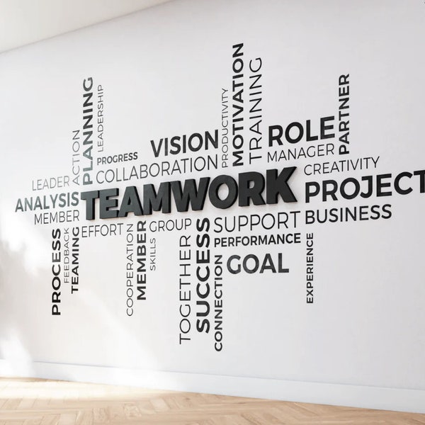 Office Wall Art Teamwork - Etsy UK