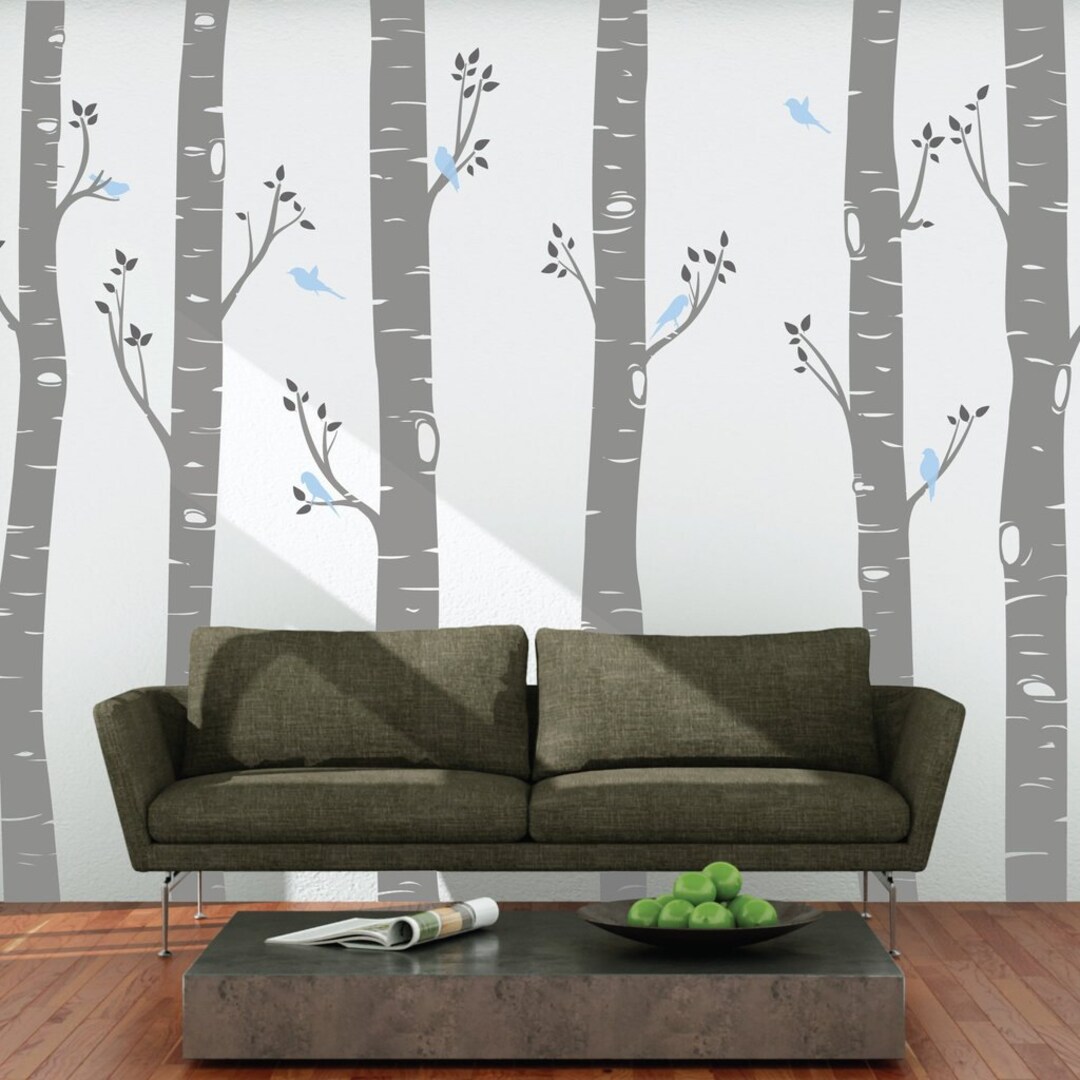 Large Birch Tree Wall Sticker Decals Living Room Vinyl - Etsy