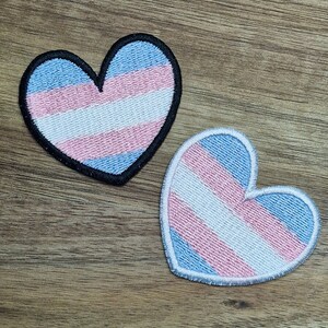 Pride Flag Love Heart Patches LGBT Trans Nonbinary Flags Iron on Embroidery Patch Accessory - Etsy