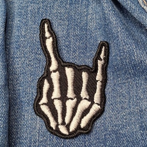 Skeleton Hands | Heart Hands | Devil Horns | Middle Finger FU | Iron on ...