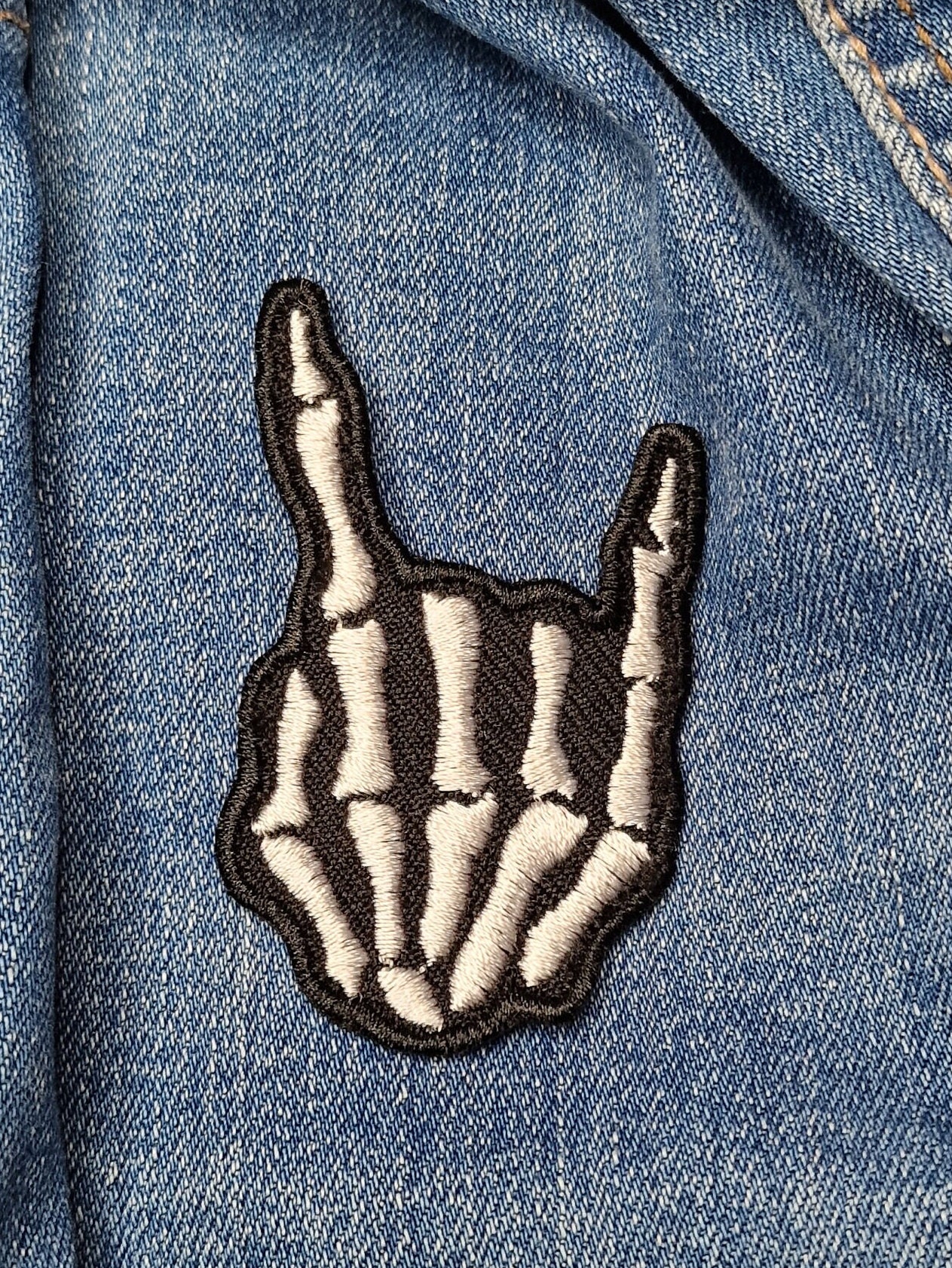 Skeleton Hands | Heart Hands | Devil Horns | Middle Finger FU | Iron on ...