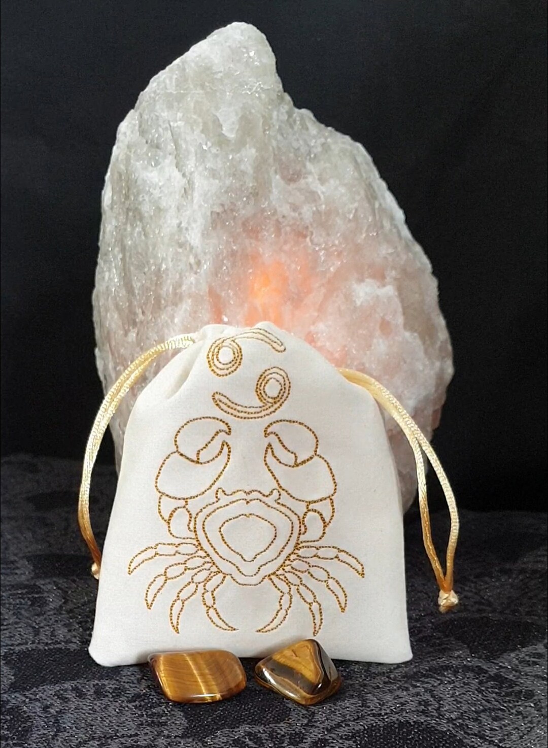 Cancer Zodiac Astrology Sign Personal Star Sign Velvet Crystal Bag ...