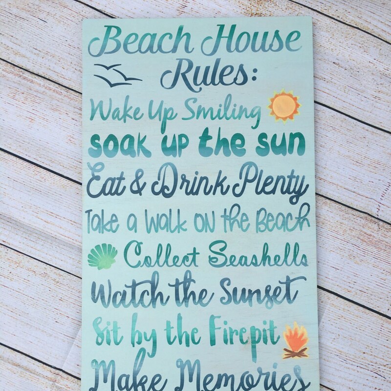 Beach House Rules - Etsy