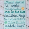 Beach House Rules Sign, Handpainted Wood Beach Sign, Beach House Sign ...
