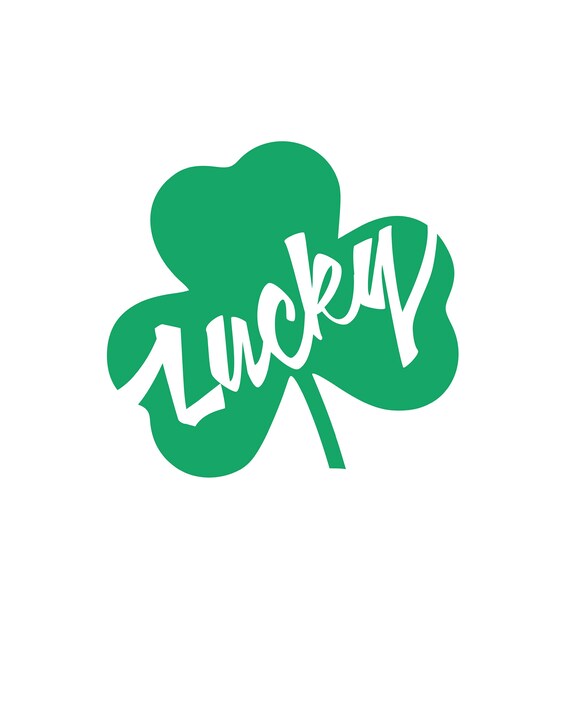 Lucky Shamrock Vinyl Decal Lucky Clover Vinyl Decal St. | Etsy