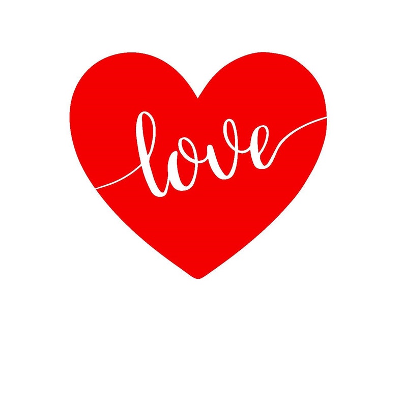 Love Heart Vinyl Decal Valentine Vinyl Decal Love Decal - Etsy