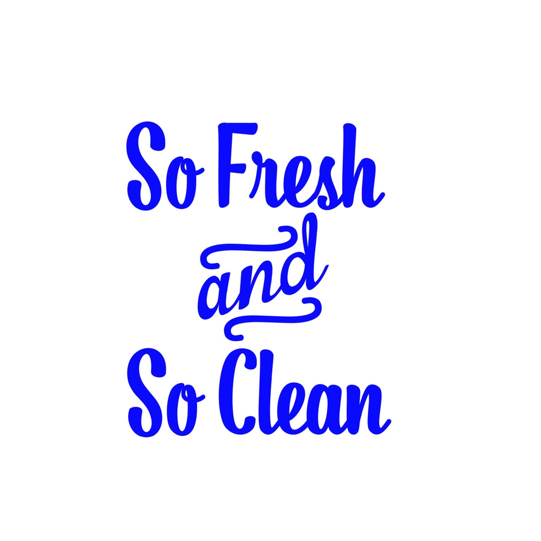So Fresh and so Clean Soap Bottle Decal, Permanent Vinyl Decal, Soap ...