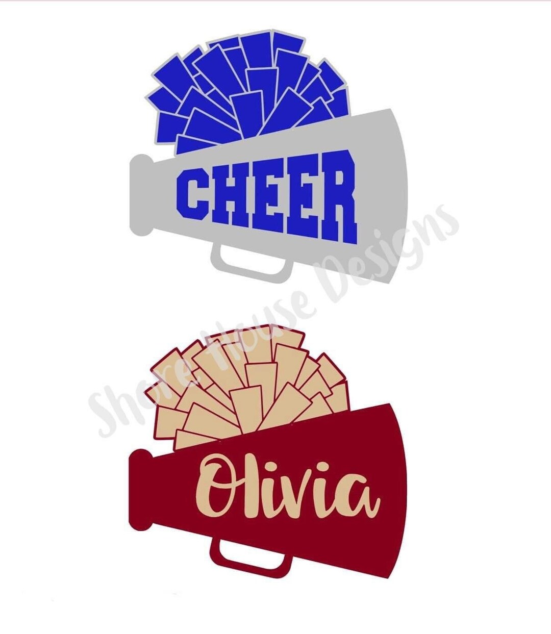 Personalized Cheer Decal , Personalized Cheerleader Decal , Megaphone ...