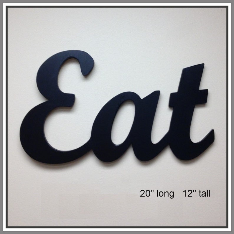 Eat - Wooden Sign, Handmade Wood Wall Kitchen Restaurant Dining Room ...