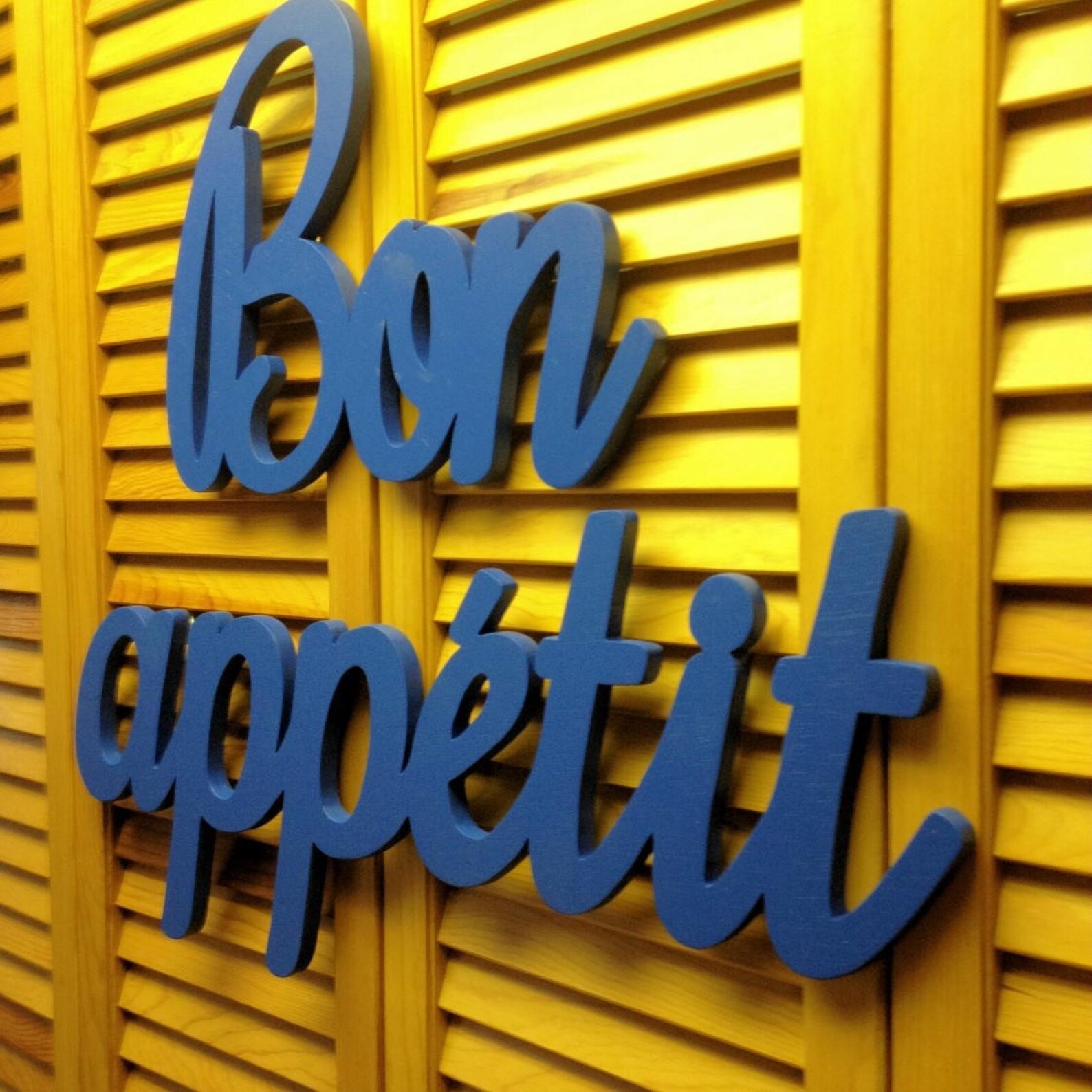 Bon Appetit Handmade Wood Wall Sign Cutout French Kitchen - Etsy