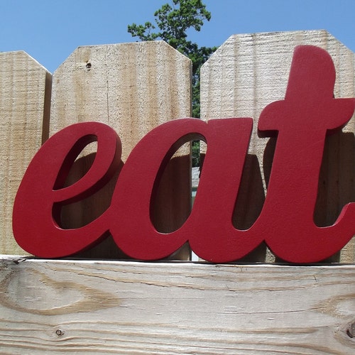 EAT Wooden Sign Kitchen Decor Stand-alone Decoration - Etsy