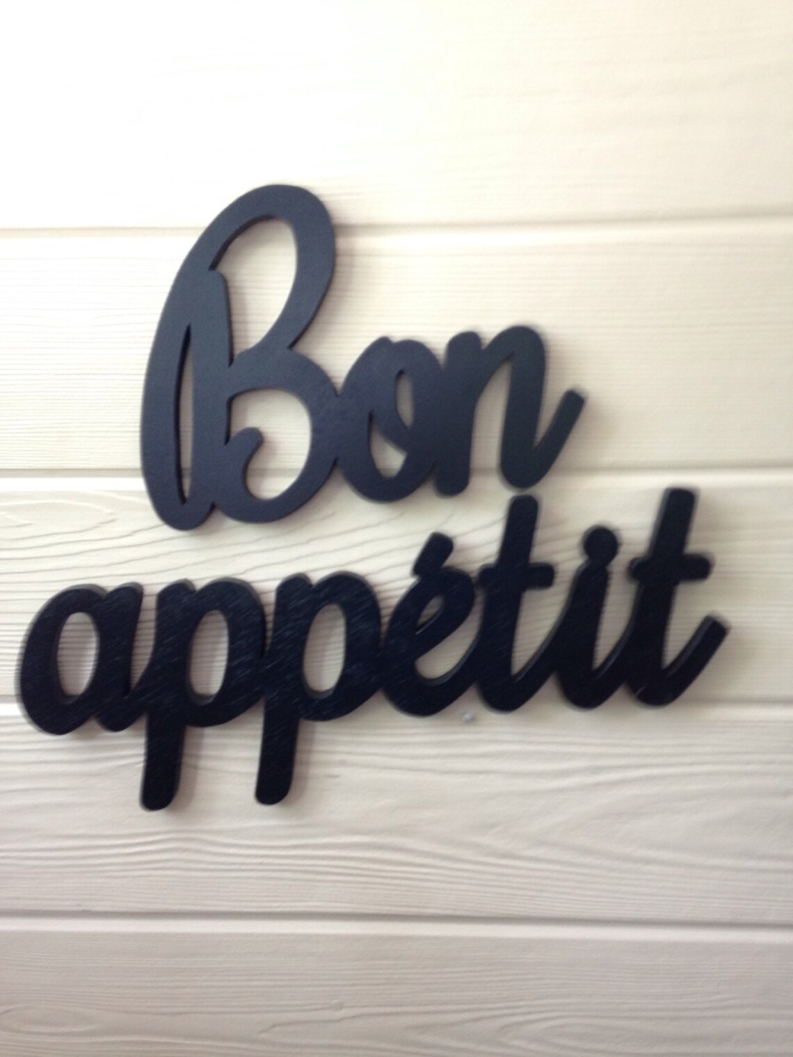 Bon Appetit Handmade Wood Wall Sign Cutout French Kitchen Choose Color ...