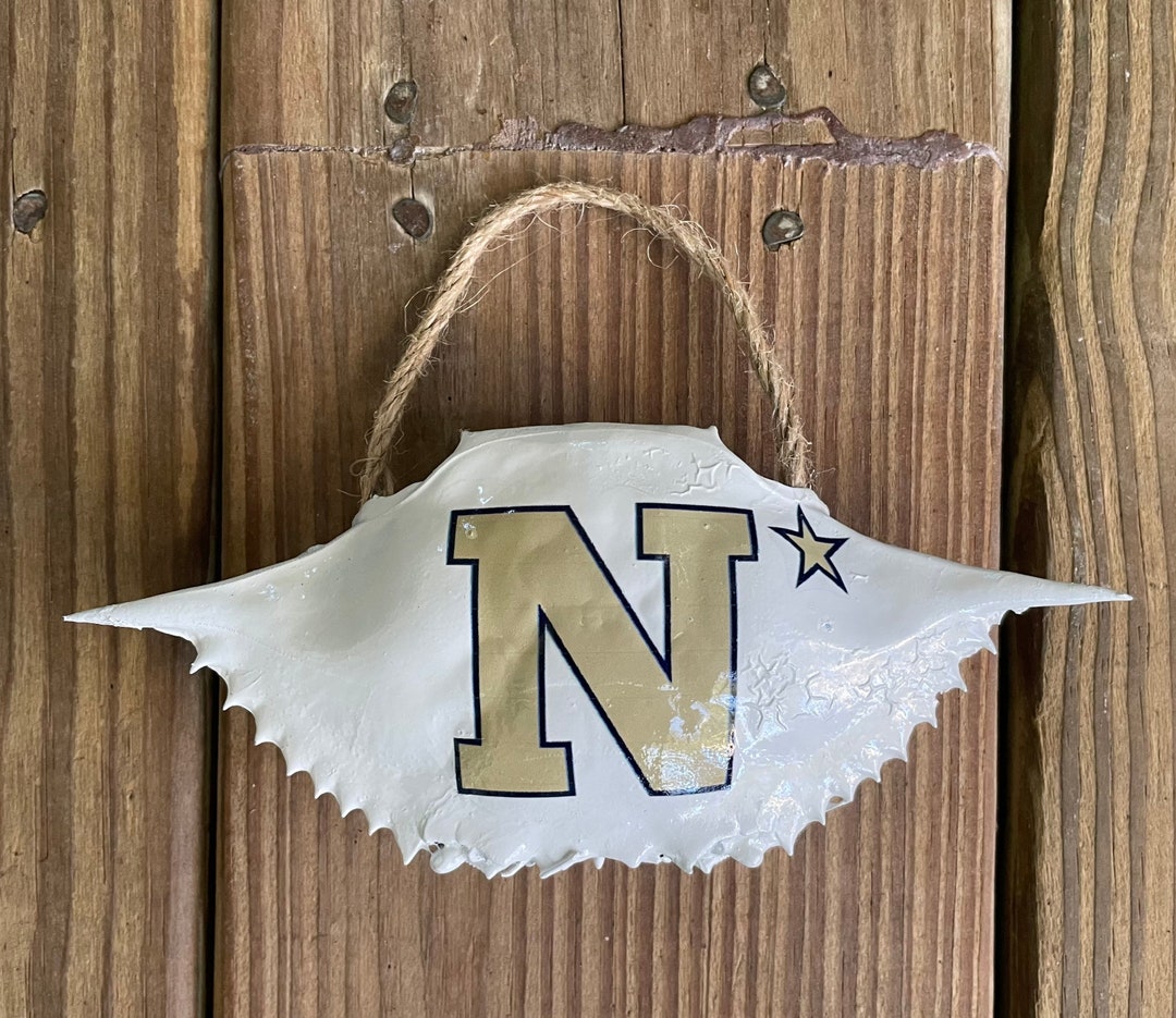 Handcrafted Naval Academy - Navy Crab Shell Ornament - Etsy