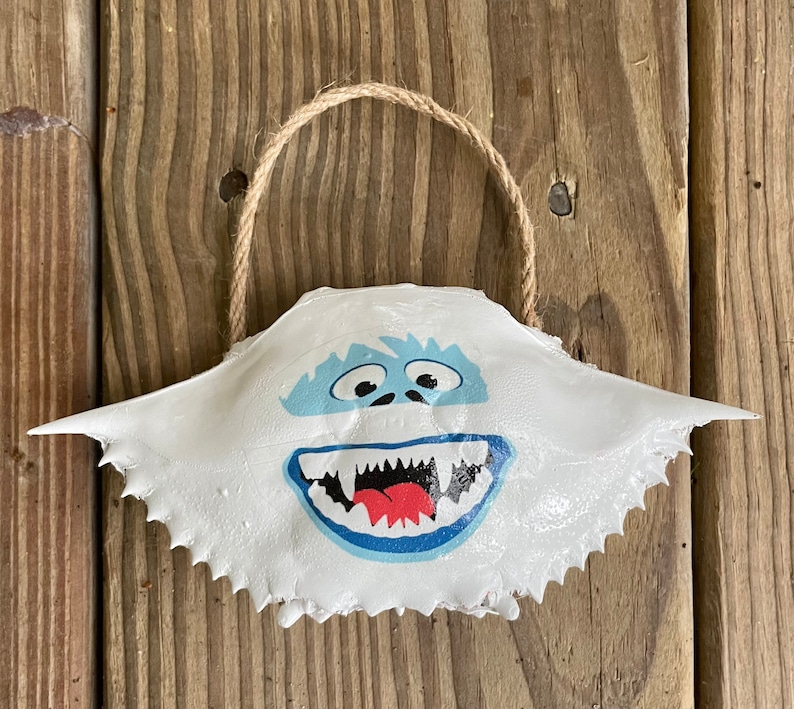 Handcrafted Bumble the Abominable Snow Monster Crab Shell Ornament - Etsy