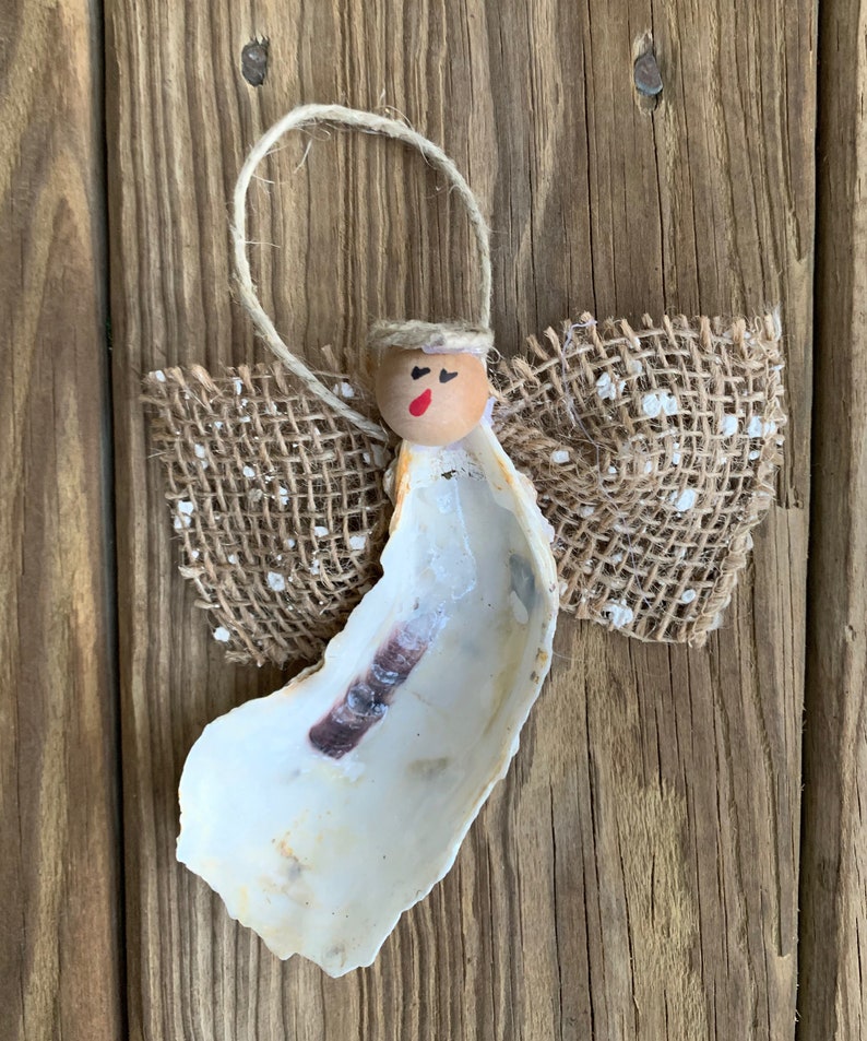 Hand Crafted Oyster Shell Angel Ornament - Etsy