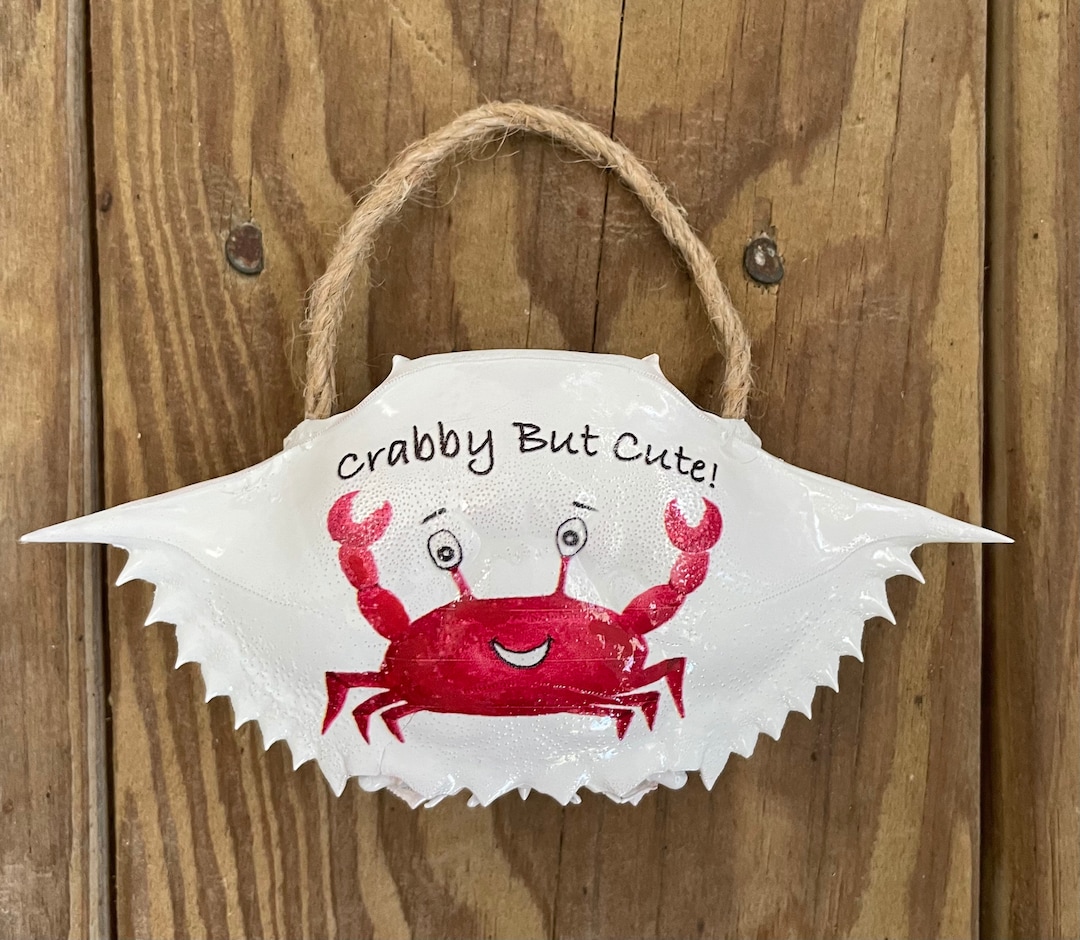 Crabby but Cute Handcrafted Blue Crab Shell Ornament – Coastal Home ...