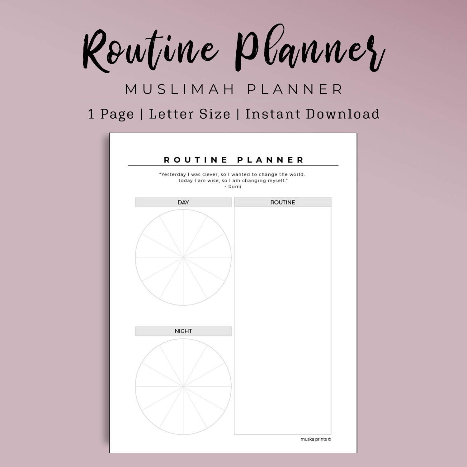 Routine Planner Printable 2023 Muslimah Planner Islamic Planner Islamic ...