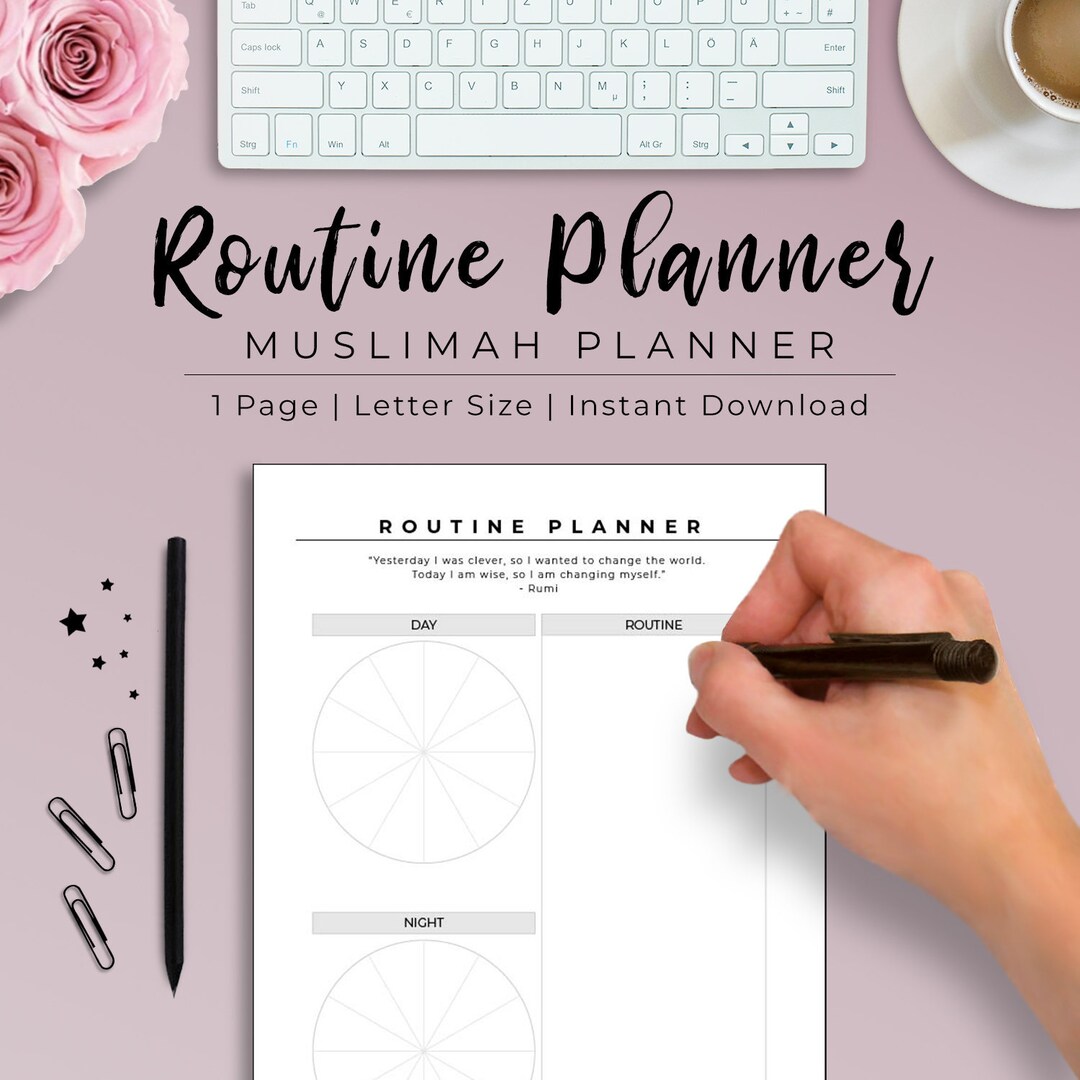 Routine Planner Printable - 2023 Muslimah Planner - Islamic Planner ...