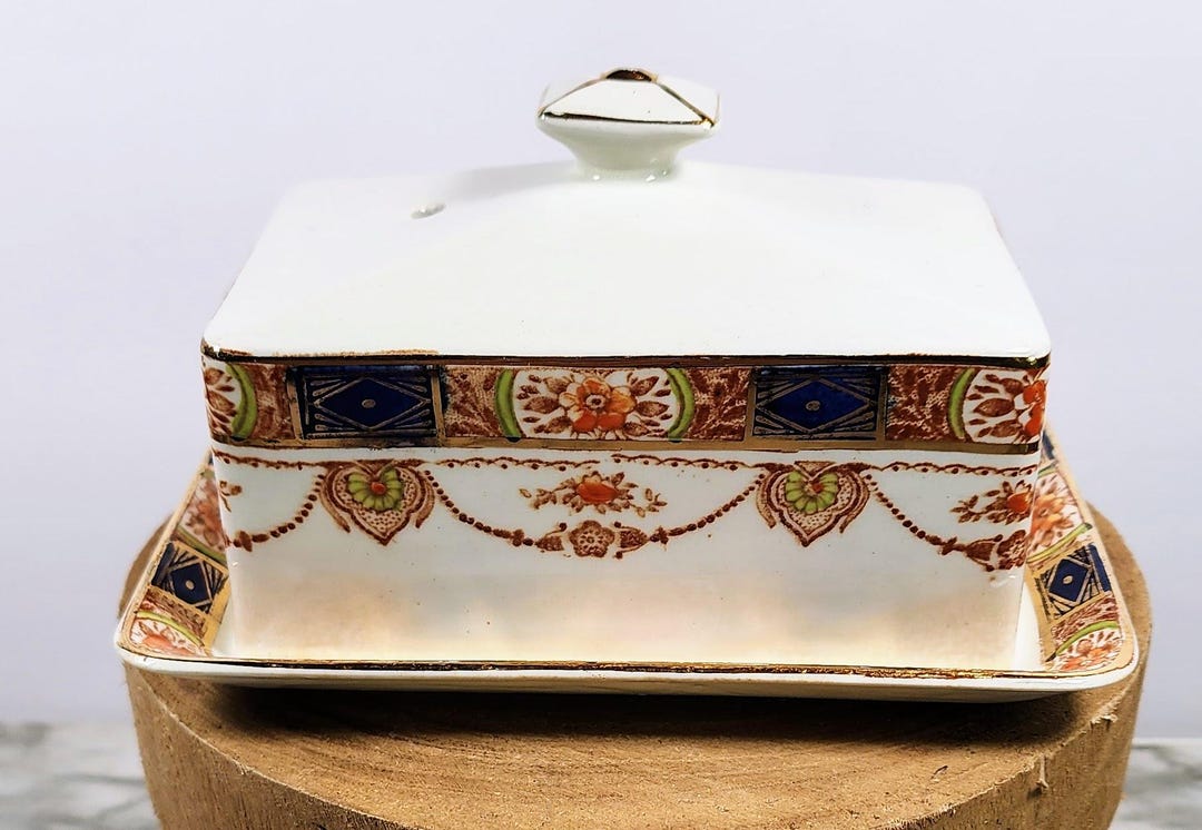 James Kent LTD Vintage Covered Cheese Butter Serving Dish, Made in ...