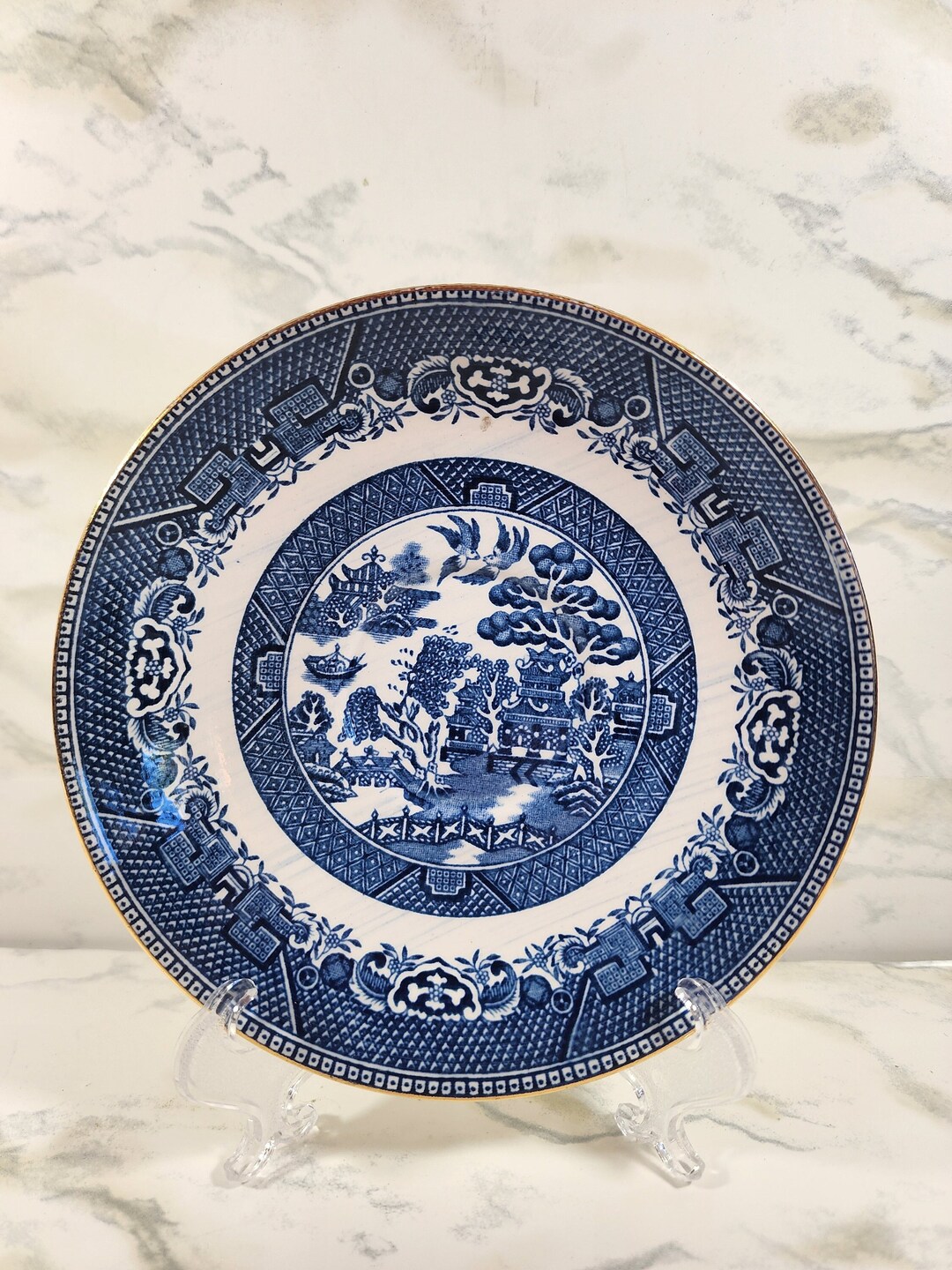 Set of 2 Vintage Rare Arklow Blue Willow Made in the Republic of ...