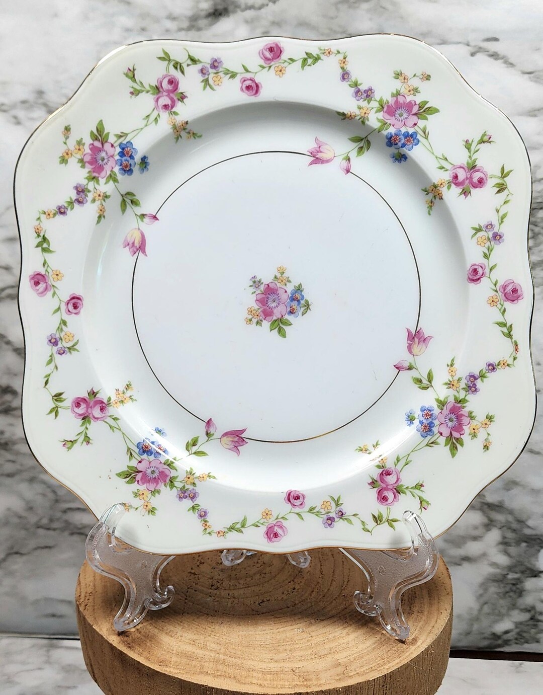 Baronet Czechoslovakia Vintage Juliet Plate, Gold Edged, Made in ...