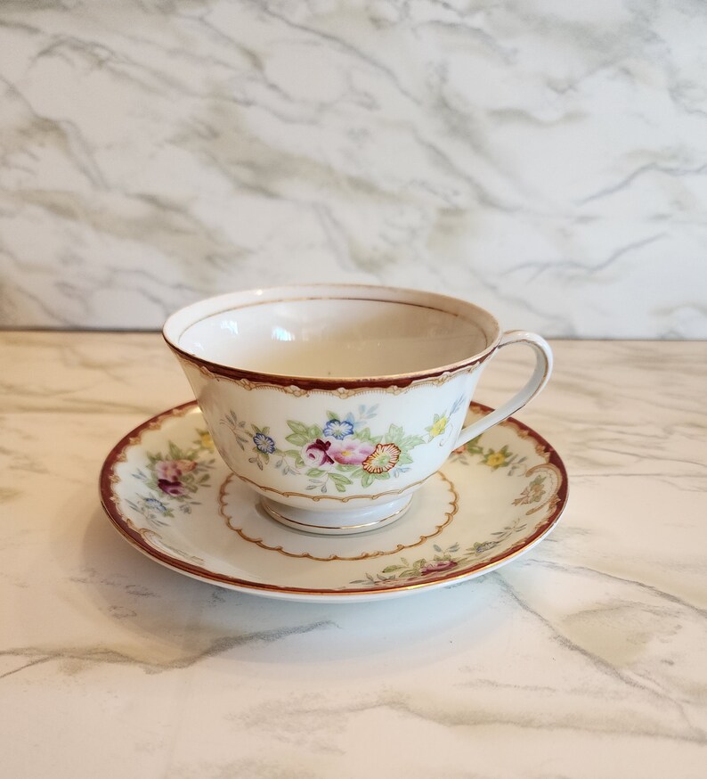Vintage Kongo SDS China Hand Painted Made in Japan Teacup & - Etsy