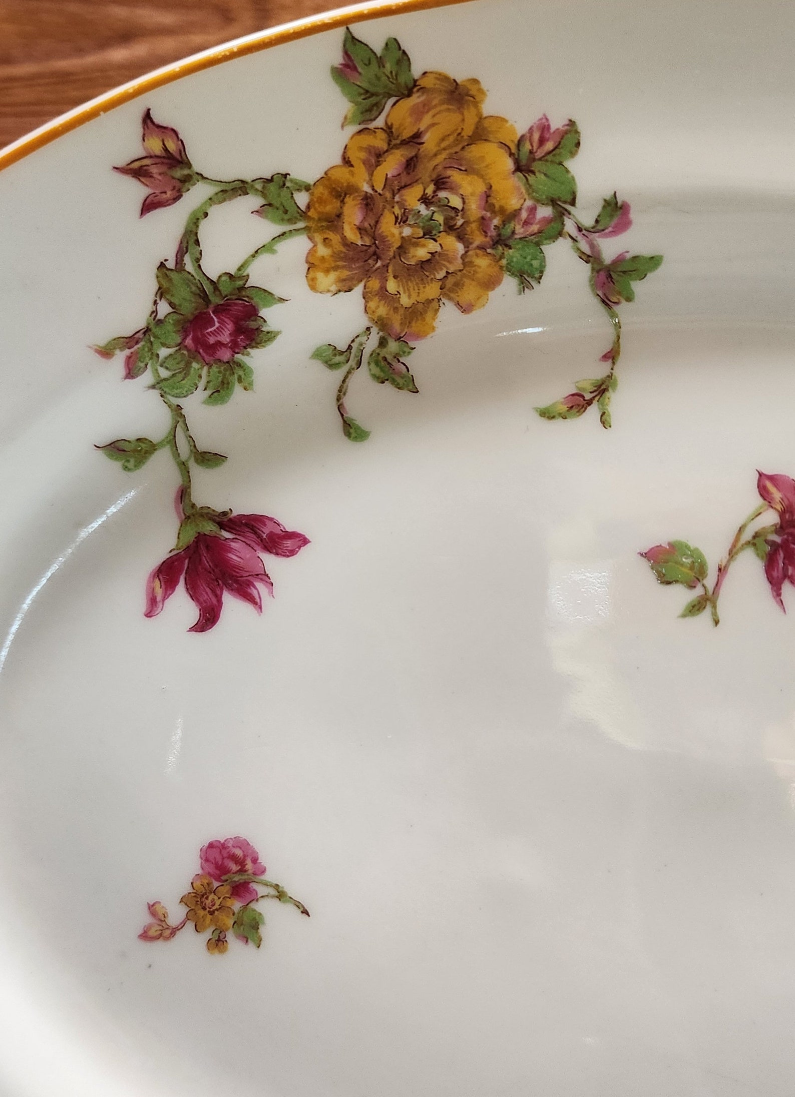 Vintage Oval Platter Haviland France ALSCAE Limoges Red & Yellow ...