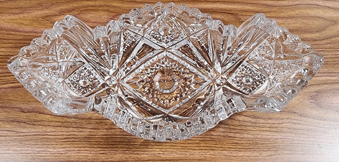 Vintage Imperial Glass Saw Tooth Edge Candy Jewelry Dish EAPG - Etsy