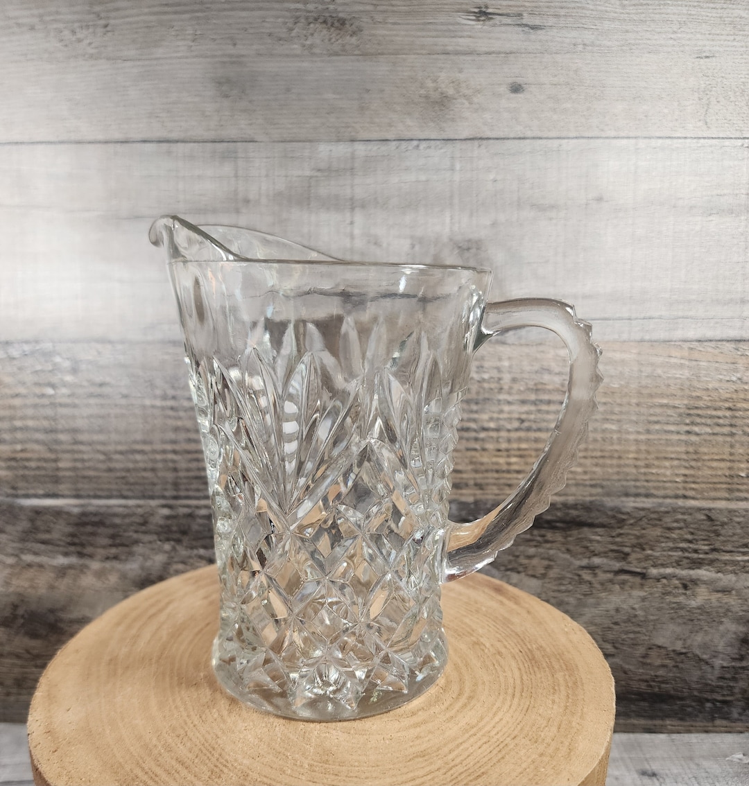 Vintage Anchor Hocking Prescut Pineapple Creamer Pressed Glass Small ...