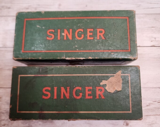 2 Boxes Vintage Singer Sewing Machine Attachments - Etsy