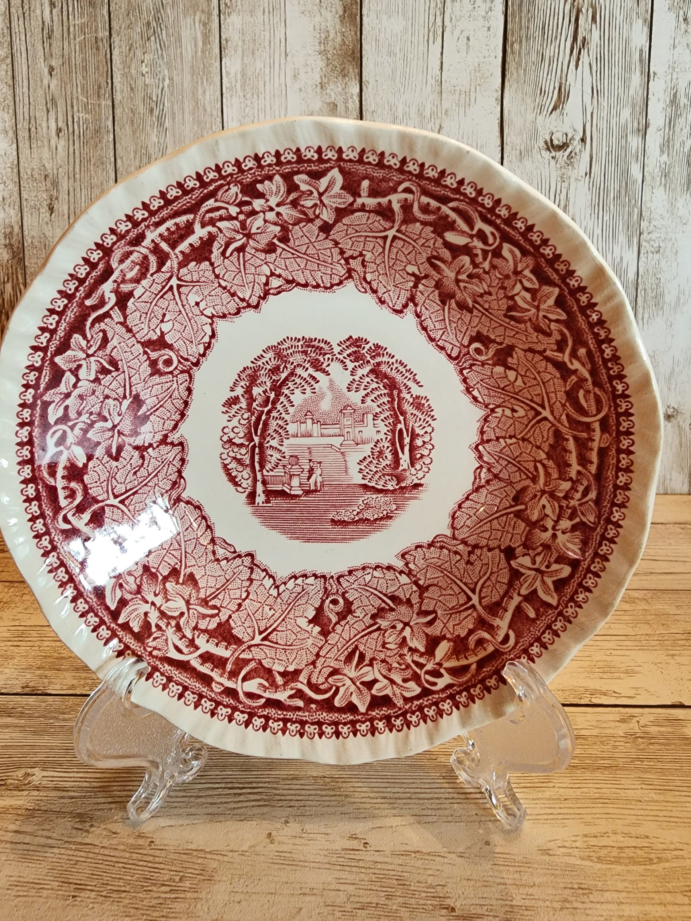 Vintage Masons Vista Red China Ironstone England Berry Bowl - Etsy