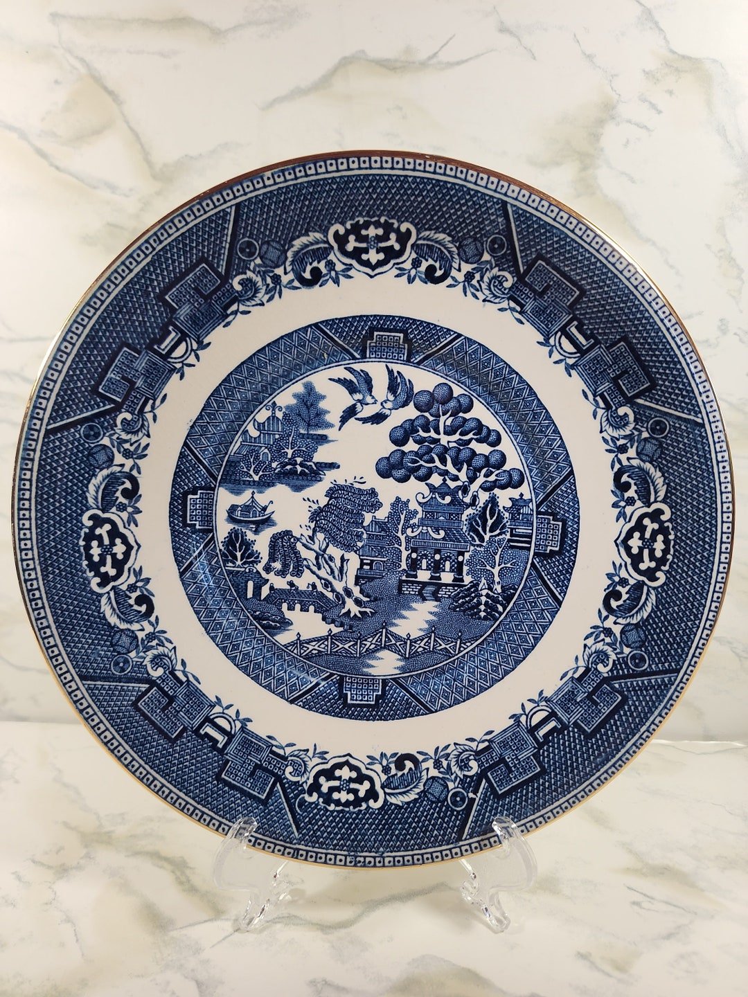 Vintage Rare Arklow Blue Willow Made in the Republic of Ireland Plates ...