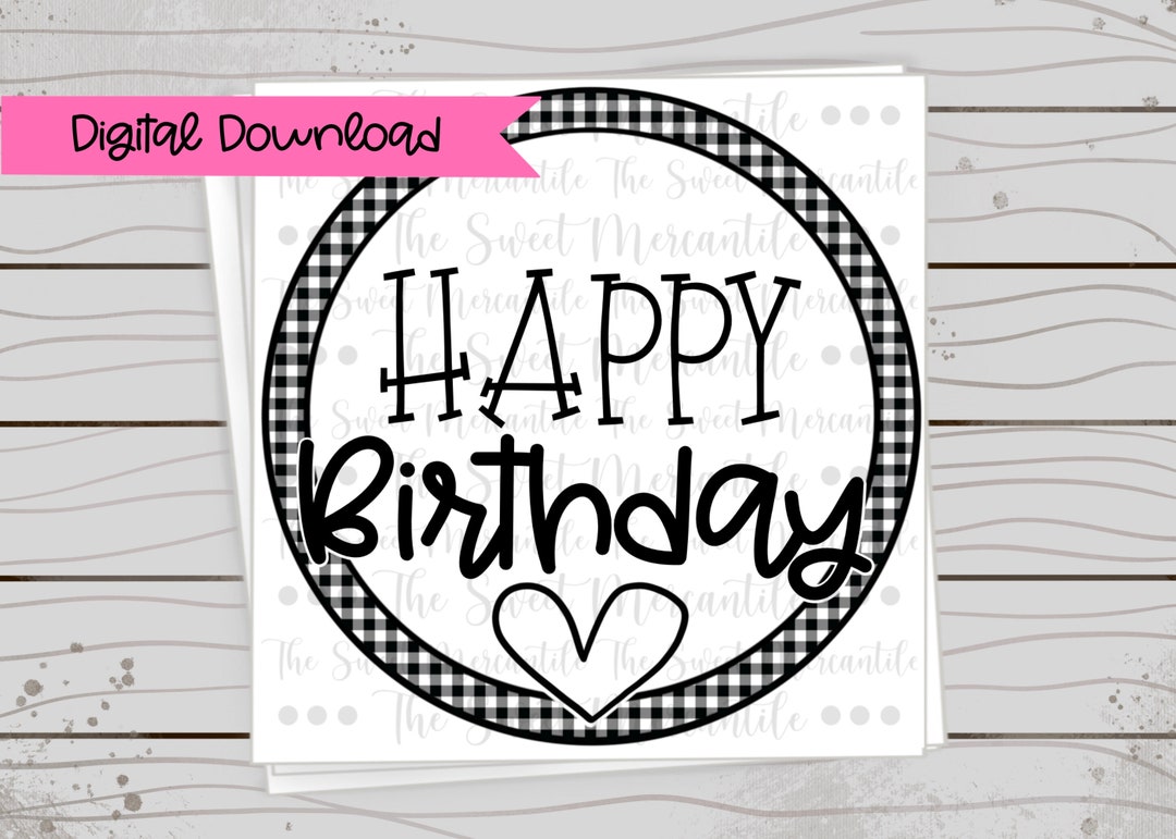 2" Circle Happy Birthday Printable Tag_cookie Tags - Etsy
