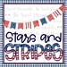 2" Square Stars and Stripes_ Printable Cookie Tag - Etsy UK