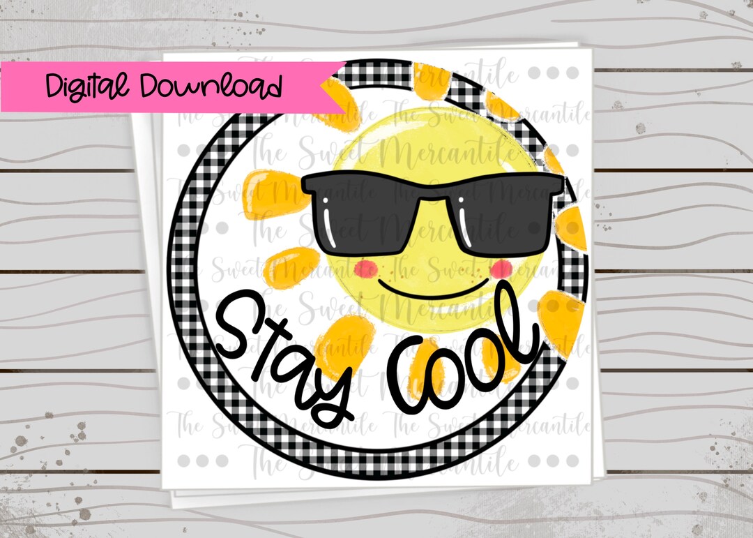 2 Circle Stay Cool Printable Tag_Cookie Tags - Etsy.de