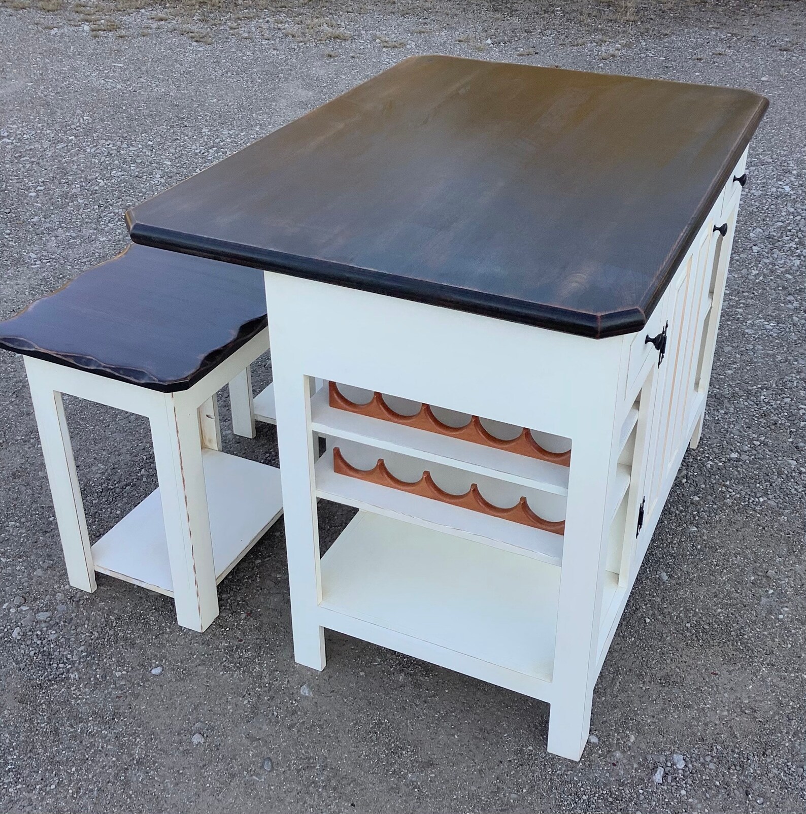 Mamas Farmhouse Kitchen Island Wine and Storage Island With - Etsy