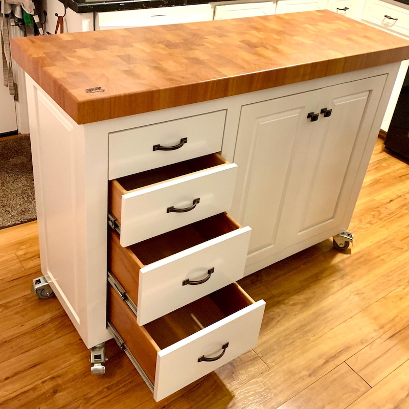 Kitchen Island on Wheels - Etsy