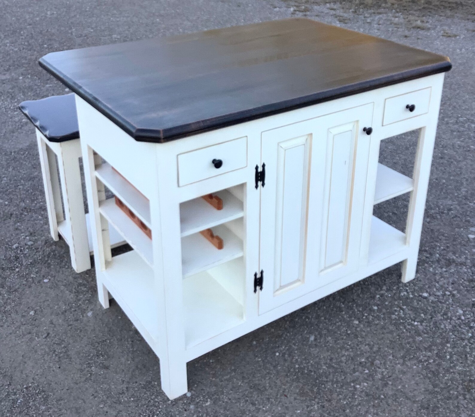 Mamas Farmhouse Kitchen Island Wine and Storage Island With - Etsy