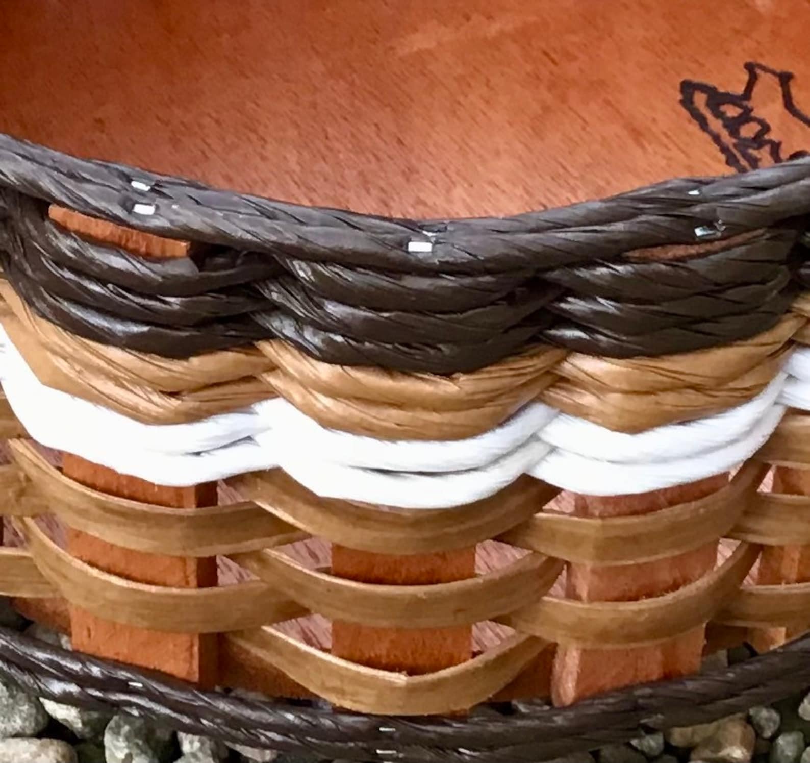 Stair Step Basket Solid Mahogany Wood by Foxcreek Baskets - Etsy