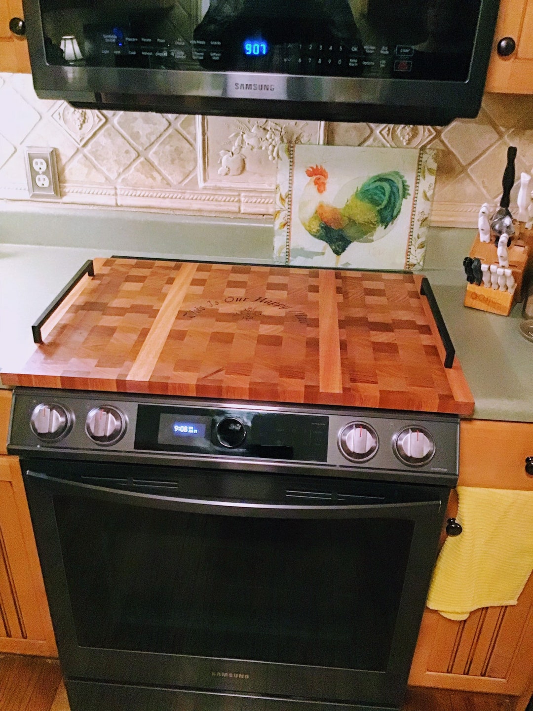 Mahogany End Grain Stove Top Cover/charcuterie Board - Etsy