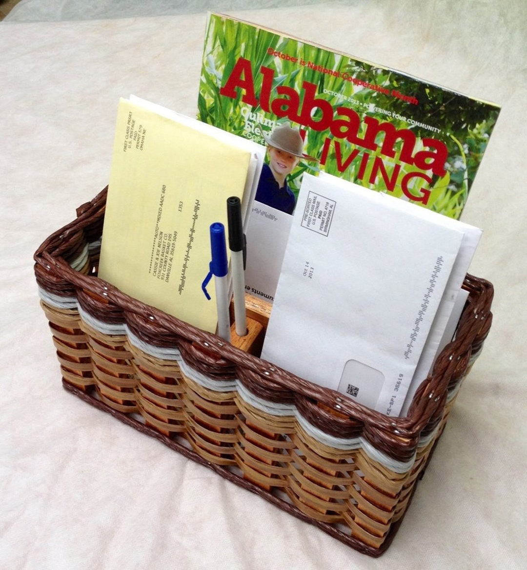 Mail Organizer Basket - Etsy