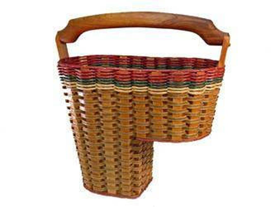 Stair Step Basket Solid Mahogany Wood by Foxcreek Baskets - Etsy