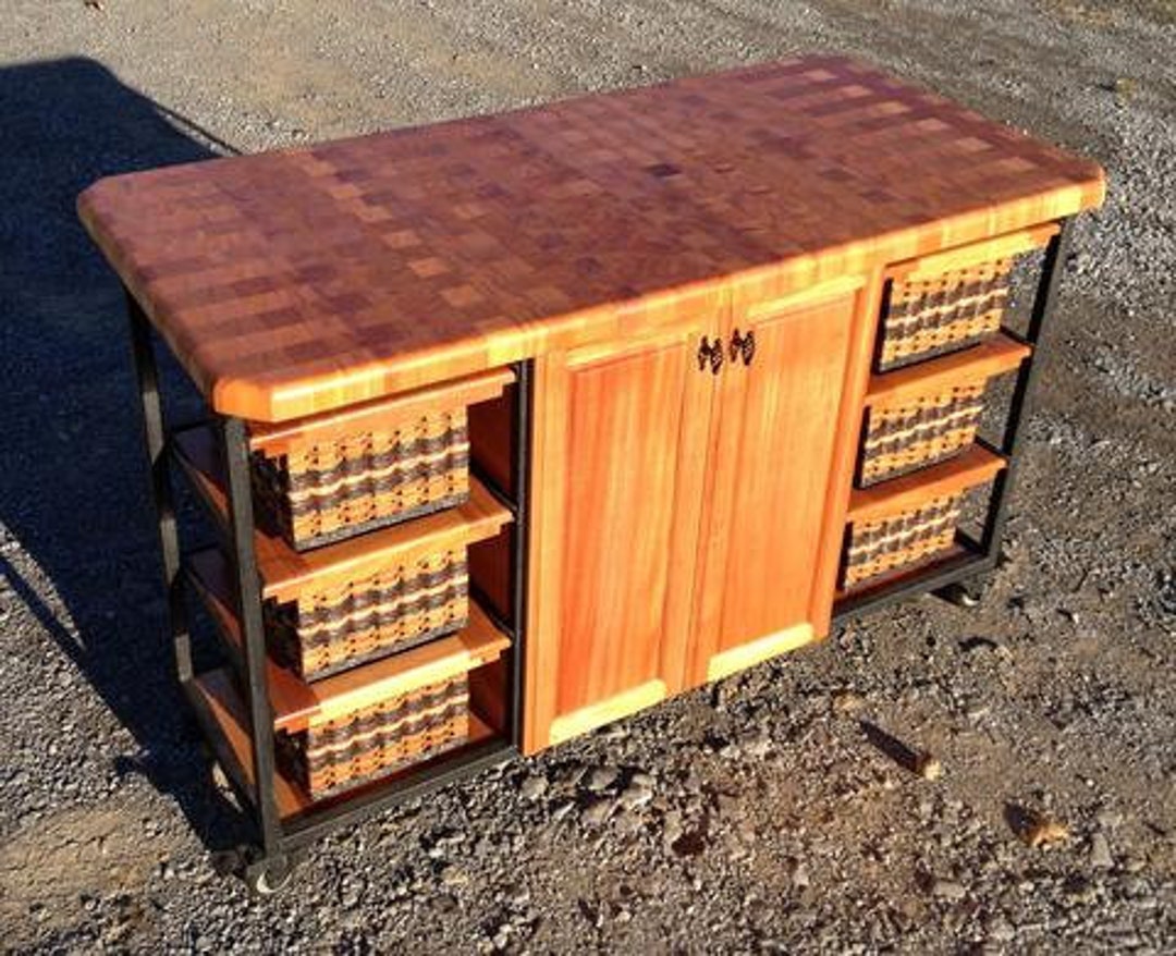 Island-30x56 End Grain Butcher Block With Casters - Etsy
