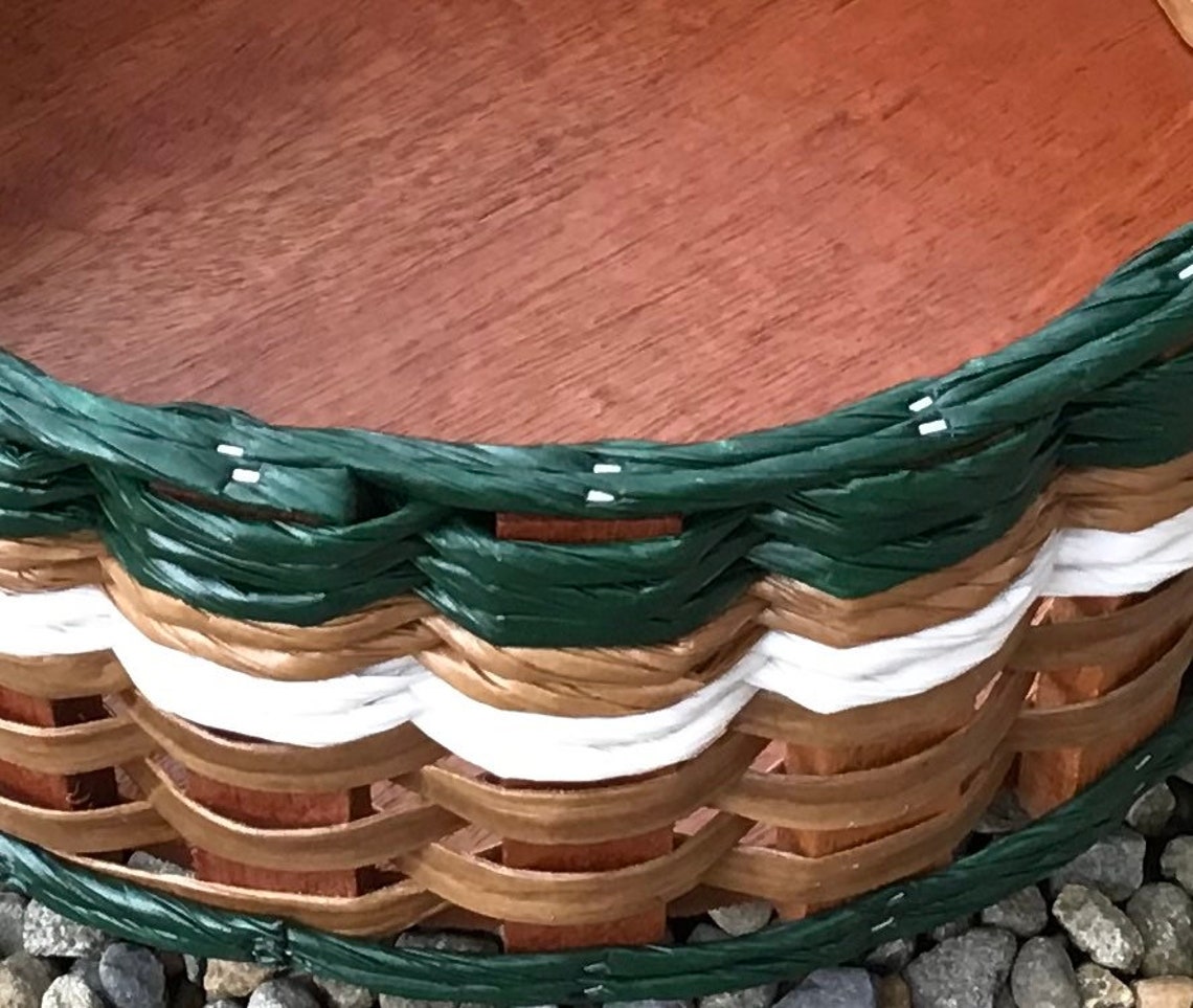 Stair Step Basket Solid Mahogany Wood by Foxcreek Baskets - Etsy